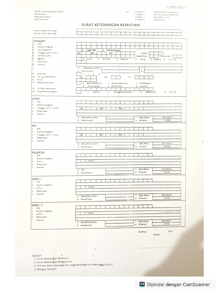 Formulir Capil | PDF