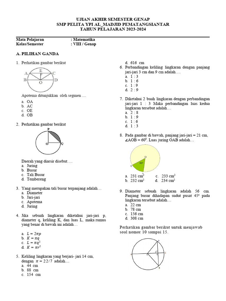 Soal UAS Kelas VIII | PDF | Metode & Bahan Ajar