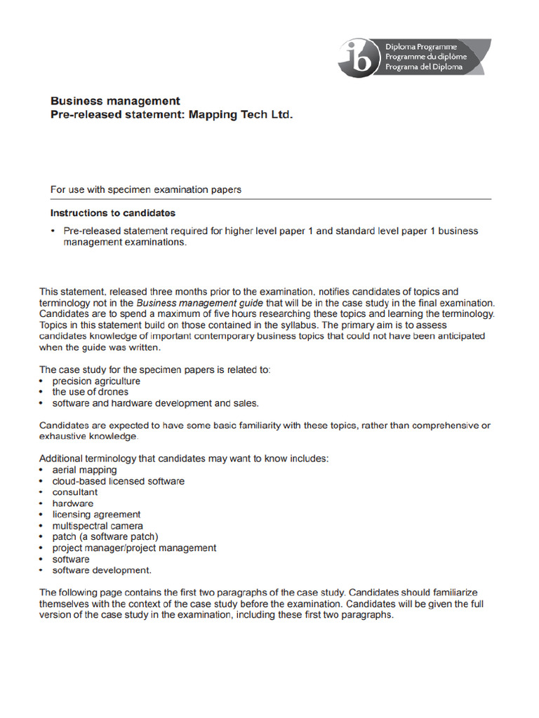 Case Study Sample Mapping Tech Ltd | PDF