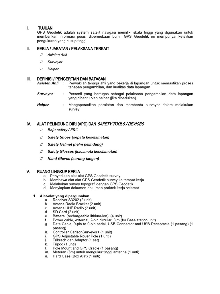 Sop GPS | PDF | Komputer | Teknologi & Rekayasa