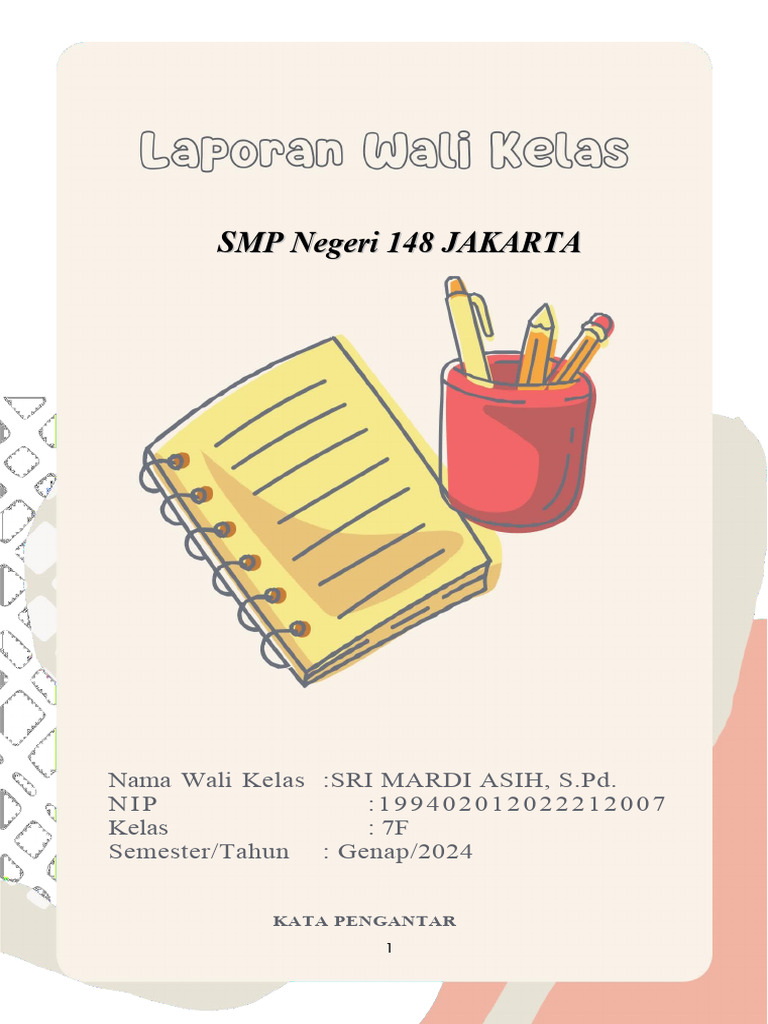 Program Kerja Wali Kelas VII-F SMPN 148 | PDF | Karier & Perkembangan