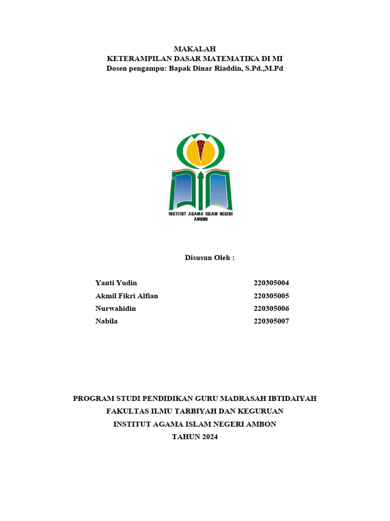Makalah Kel 2 (MTK MI) | PDF