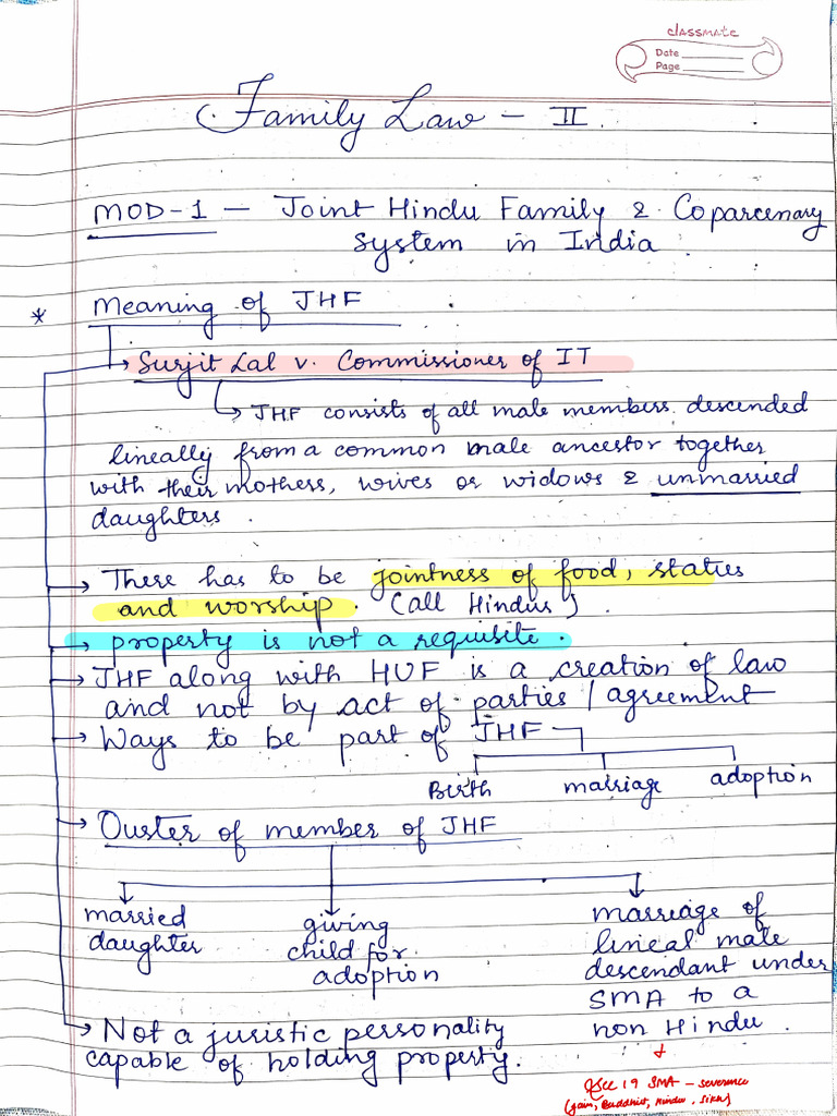 AY Family Law CET Notes | PDF