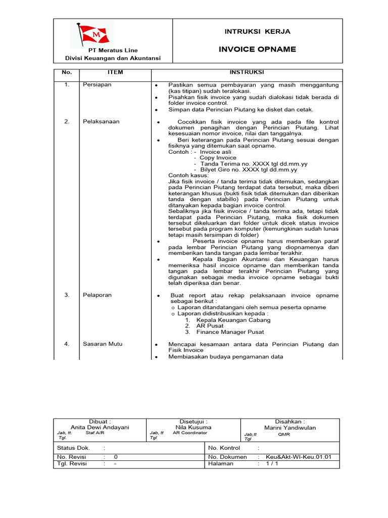 Invoice Opname | PDF