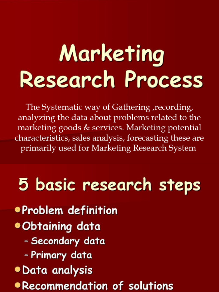 Marketing Research Process & MDSS | PDF