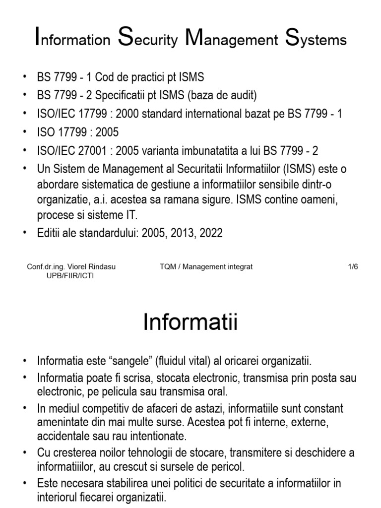 Information Security Management Systems | PDF