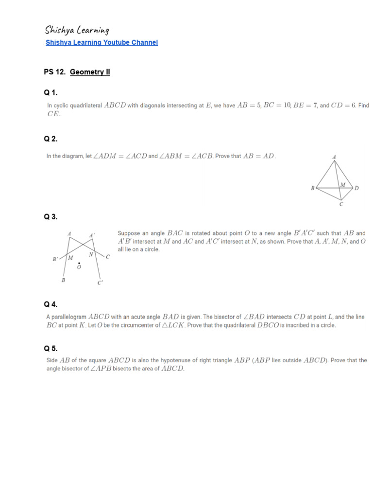 Geometry II + Standard Configurations | Download Free PDF | You Tube
