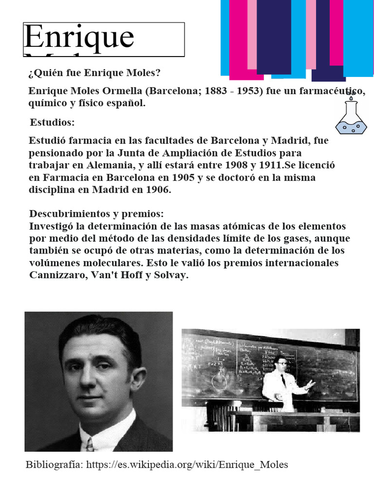 Enrique Moles: Químico y Farmacéutico Español | PDF