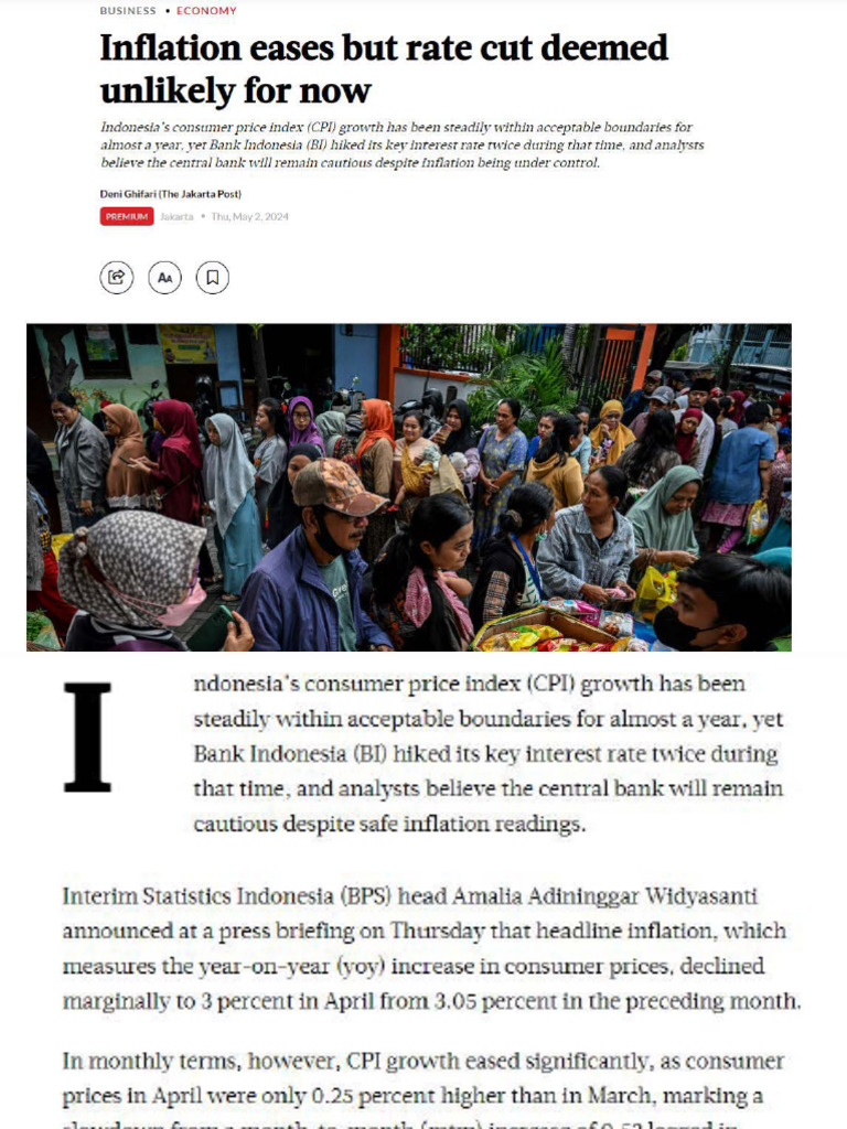 Inflation Indonesia - The Jakarta Post 2024 | PDF | Inflation ...