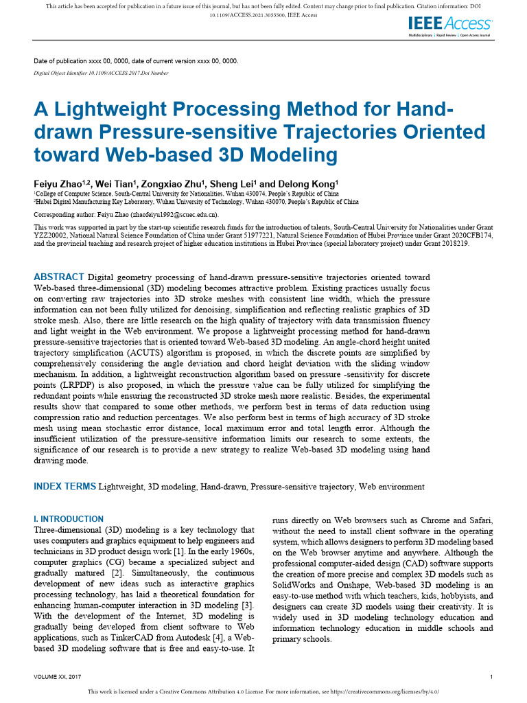 Lightweight Method for 3D Trajectories | PDF | 3 D Computer Graphics ...