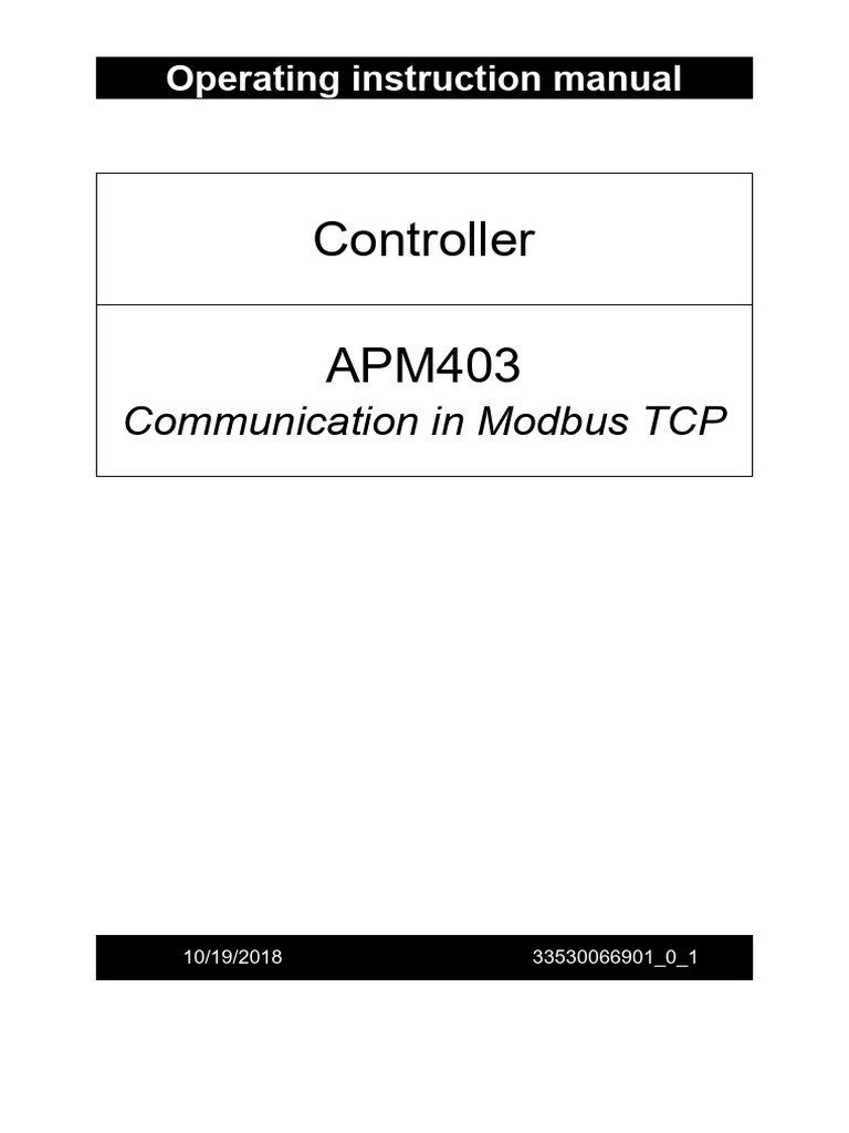 APM403_ModbusTCP_EN | PDF | Computer Network | Computer Engineering