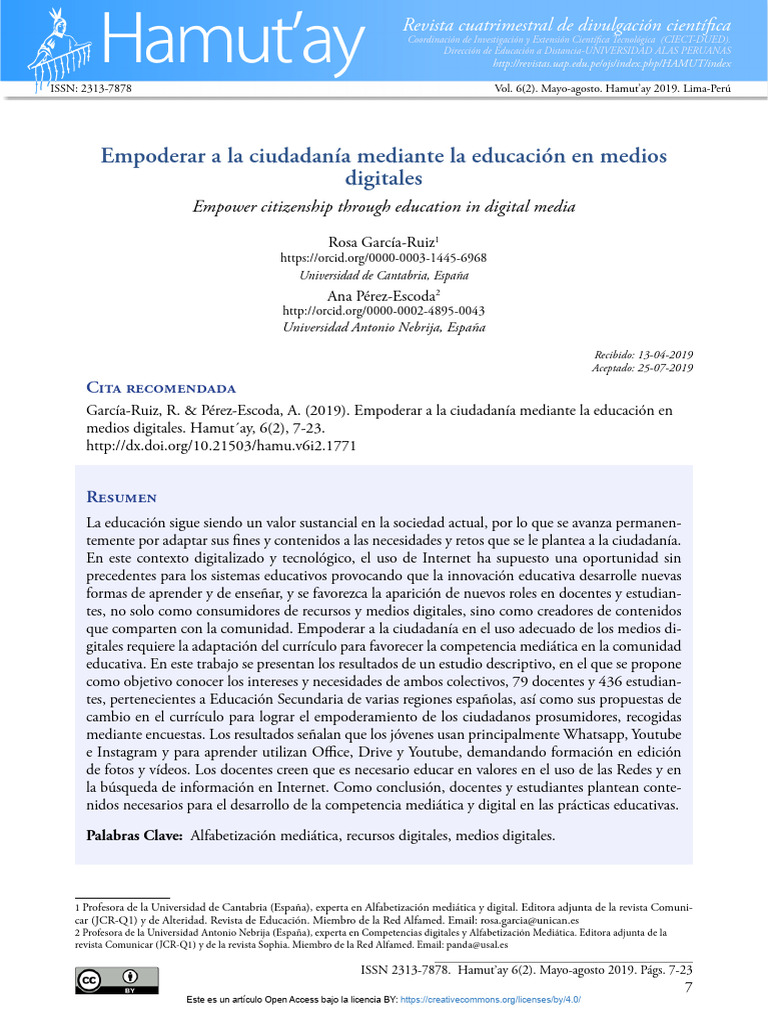 Empoderar A La Ciudadania Mediante La Educación | PDF | Internet | Aprendizaje