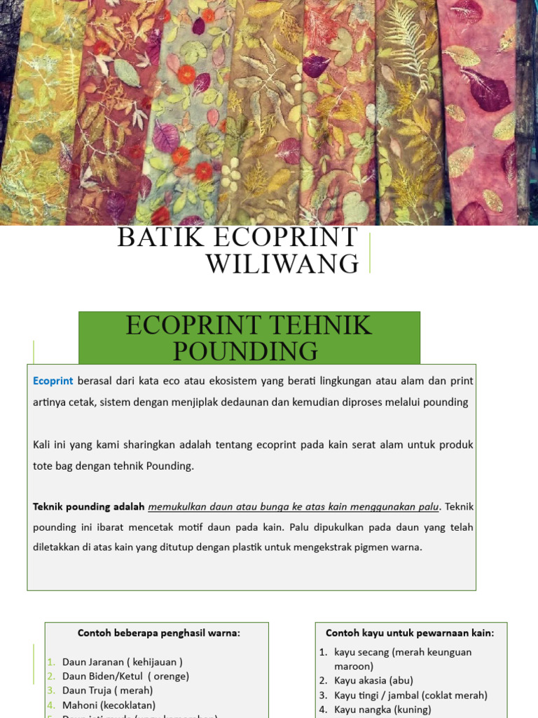 Ecoprint Pounding pada Kain | PDF
