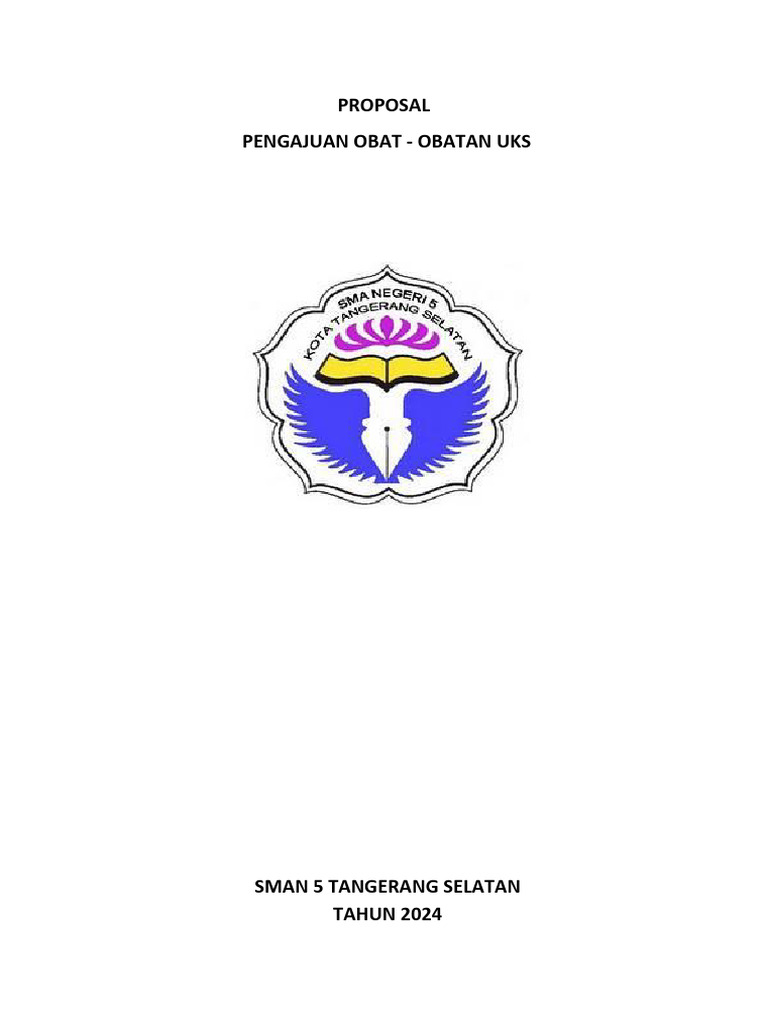 Proposal Pengajuan Obat UKS SMAN 5 | PDF