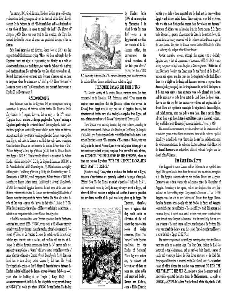 Biblical Exodus: Greek and Egyptian Links | PDF | The Exodus | Moses