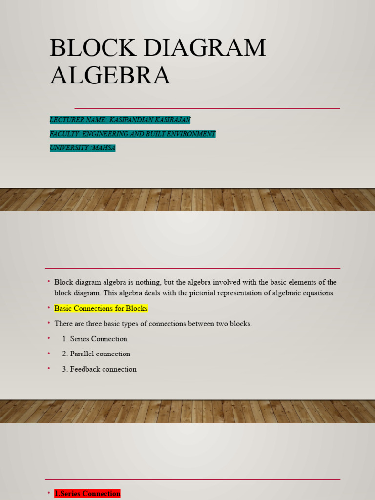 Block Diagram Algebra Basics | PDF | Feedback | Function (Mathematics)