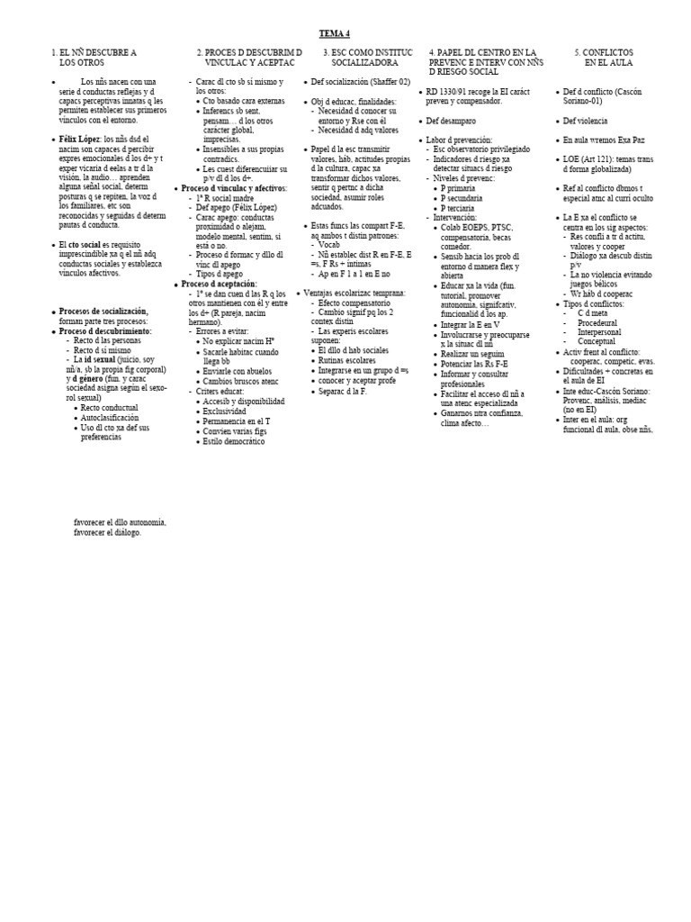 MAPA T4 | Descargar gratis PDF | Teoría de apego | Ciencias del comportamiento
