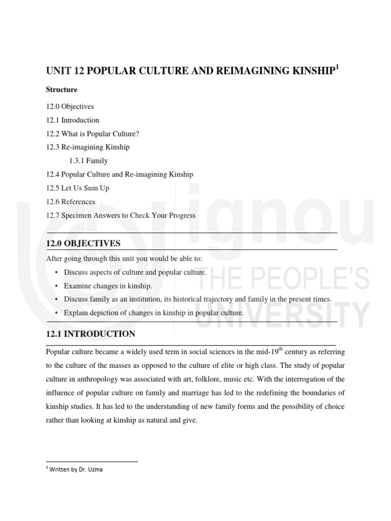Unit-12 | Download Free PDF | Family | Kinship