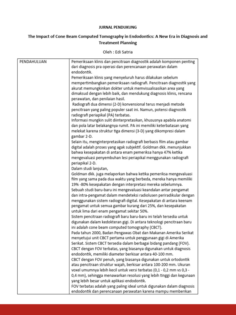 PICO Prof Impac of CBCT | PDF