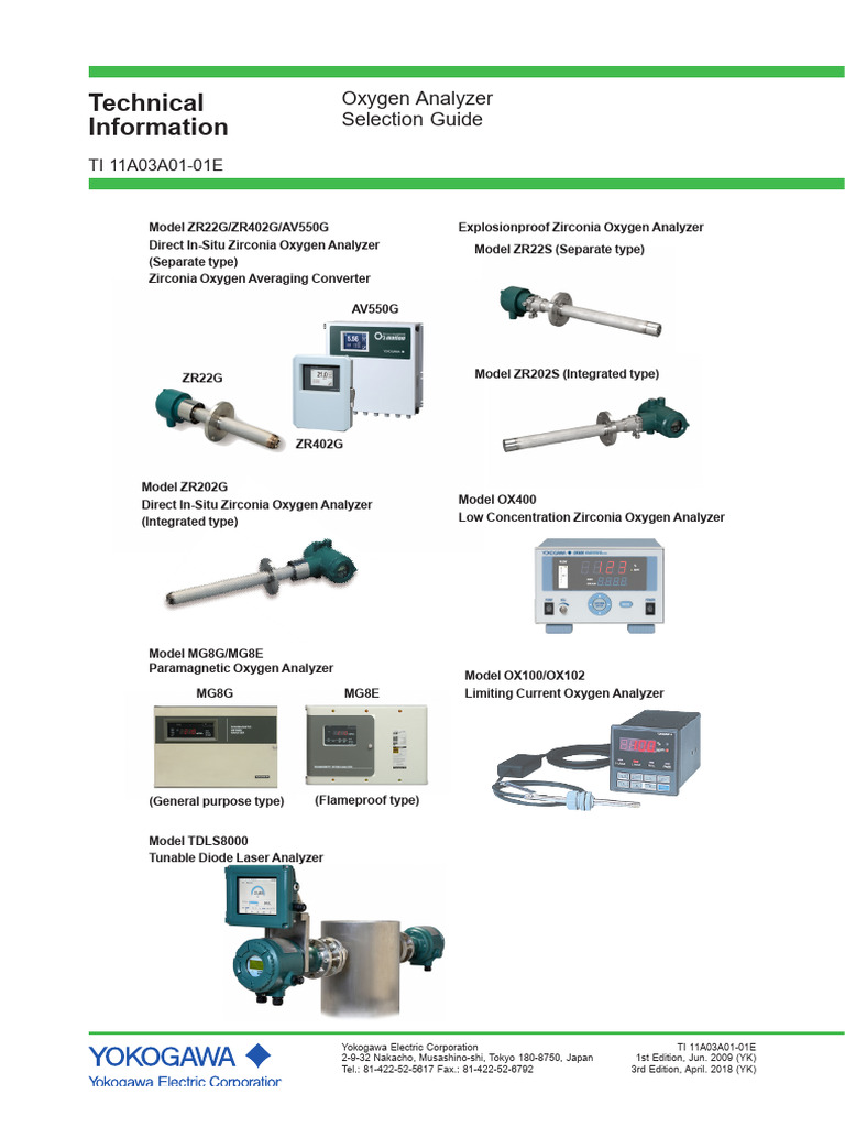 Oxygen Analyzer Types and Selection Guide | PDF | Absorption ...