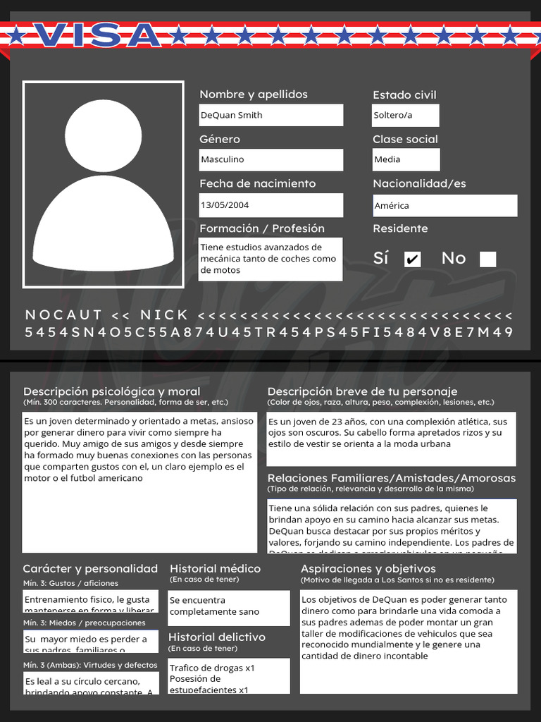 Ficha - NCT - Dequan Smith | PDF