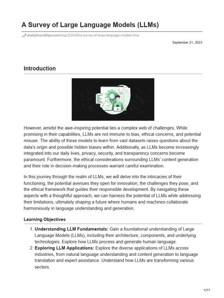 LLMs: Challenges, Ethics, and Impact | PDF | Artificial Intelligence | Intelligence (AI) & Semantics