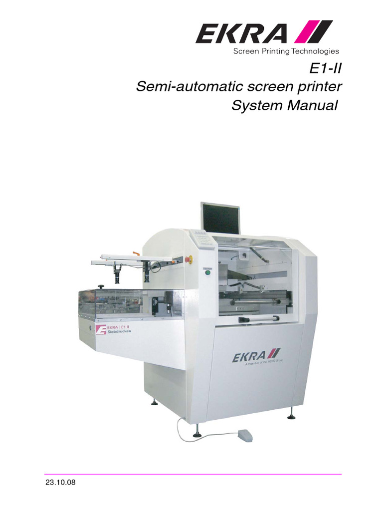 Ekra E1-II System Manual | PDF | Computing