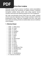 Shortcut CorelDRAW X7 dan Fungsinya | PDF