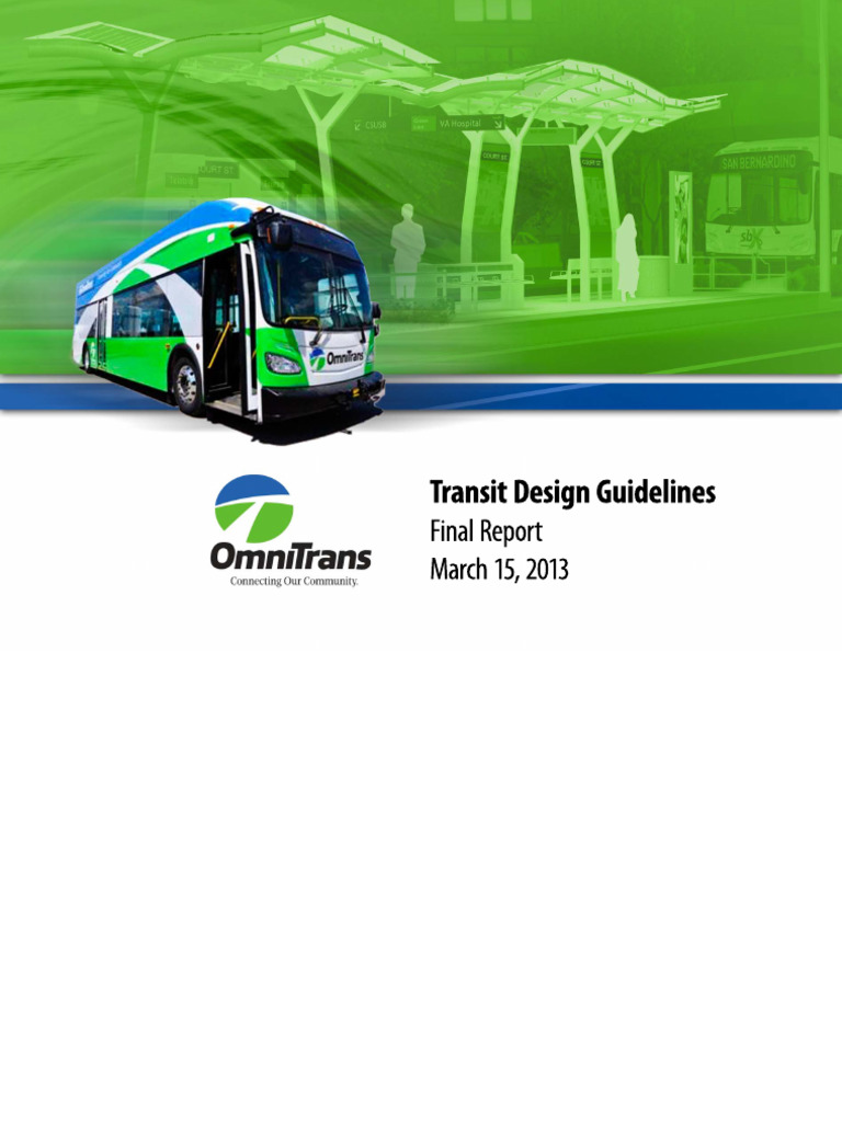 Omnitrans Transit Design Guidelines | PDF | Bus | Transport
