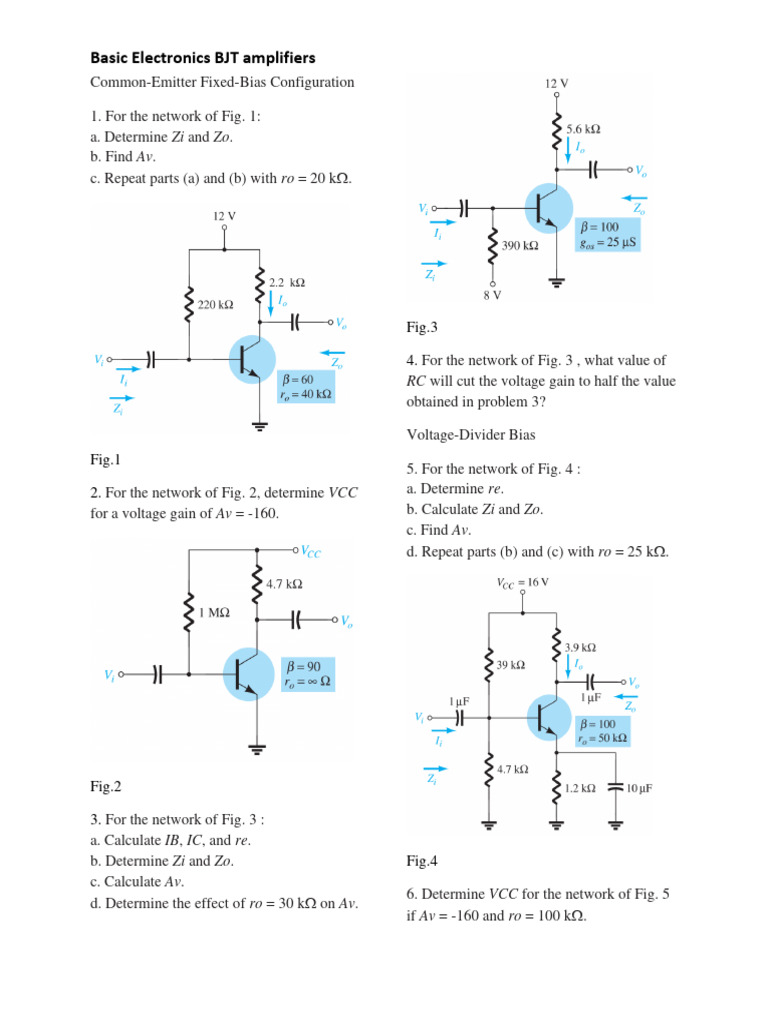 [Exercise] BJT Amplifier | PDF
