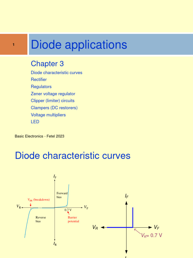 Chapter 3 Diode Applications | PDF | Rectifier | Diode