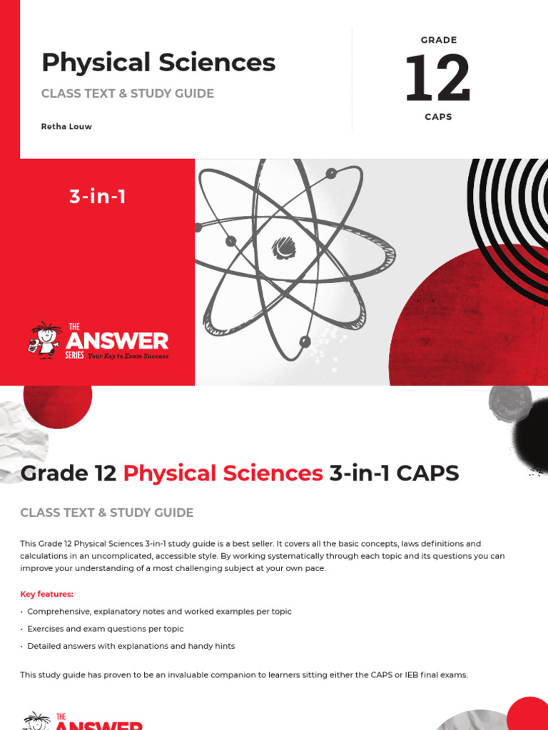 Grade 12 Physical Sciences Study Guide | PDF | Chemical Equilibrium | Chemical Reactions