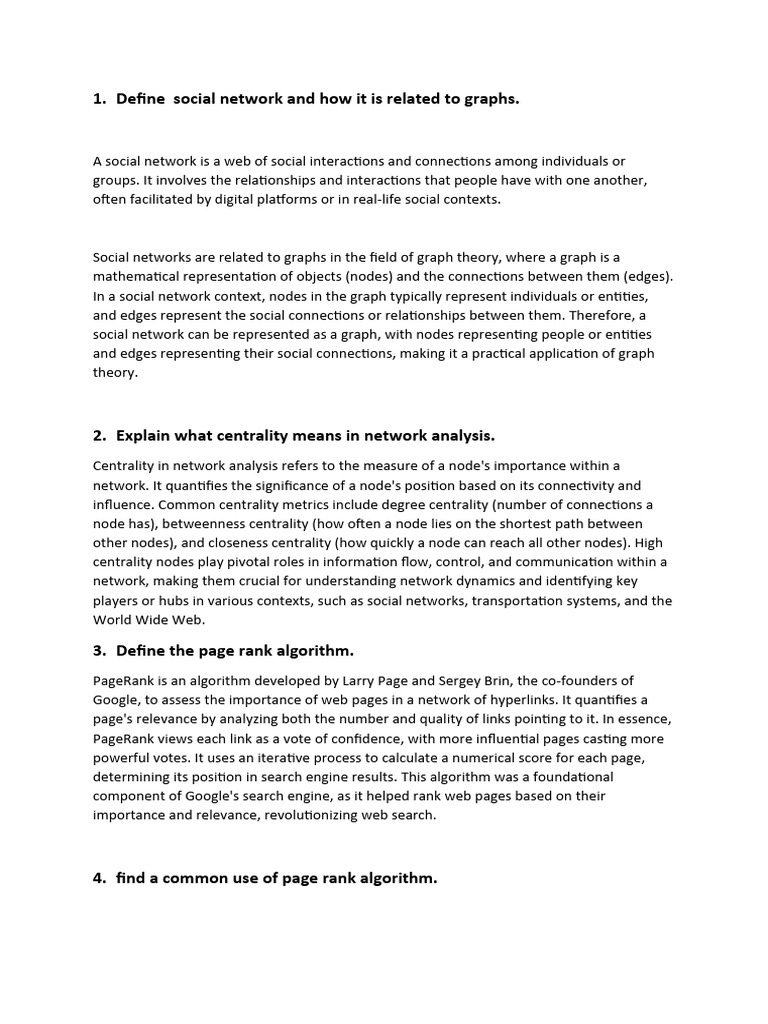 Data Science 5th Assignment Pdf Cluster Analysis Social Network