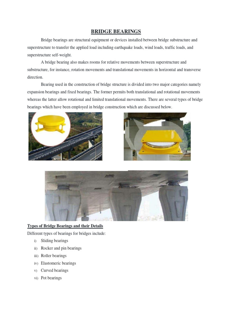 Bridge Bearing | PDF | Bearing (Mechanical) | Bridge