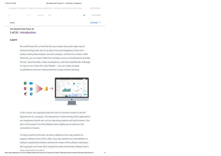 Get Started With Power BI - Introduction - Dataquest | PDF | Computers | Technology & Engineering