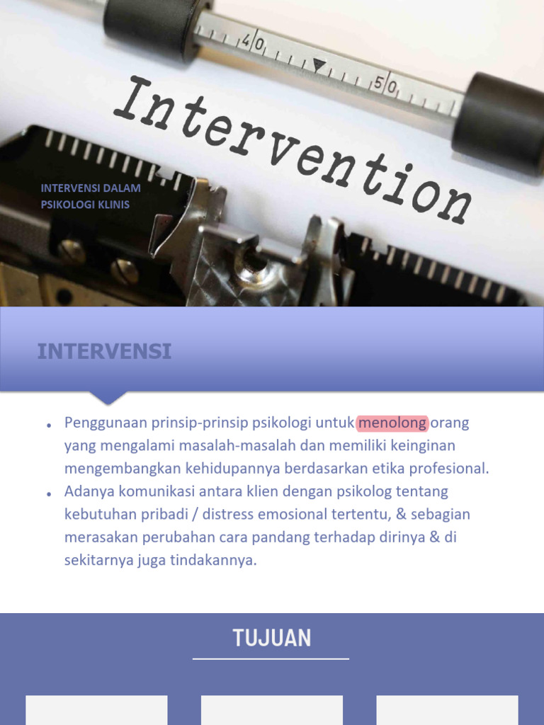 Intervensi Psikologi Klinis dan Jenisnya | PDF | Sains & Matematika
