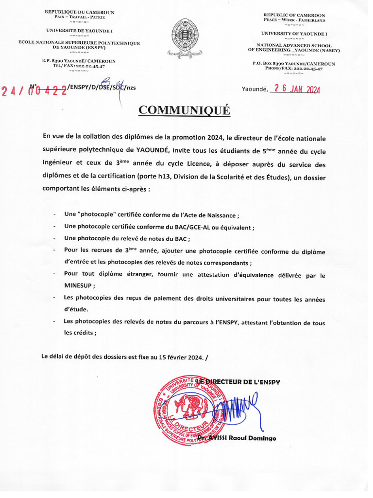 Urgent Diplomation Ing5 2024 | PDF