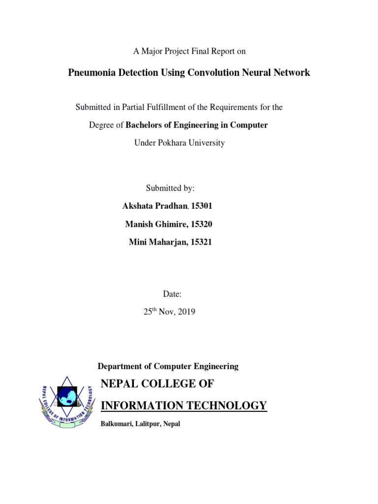 Pneumonia Detection Using Convolution Neural Network | PDF | Artificial ...
