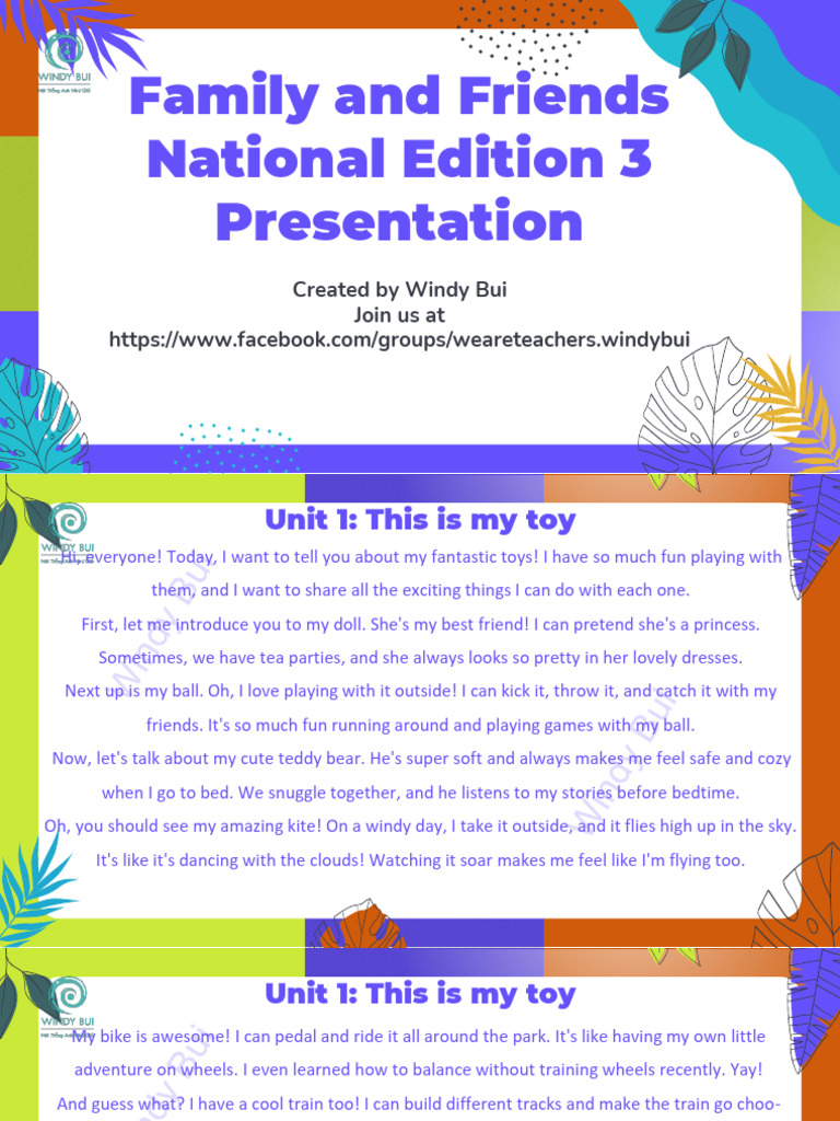 lisa thuyết trình Family and Friends national 3 presentation | PDF ...