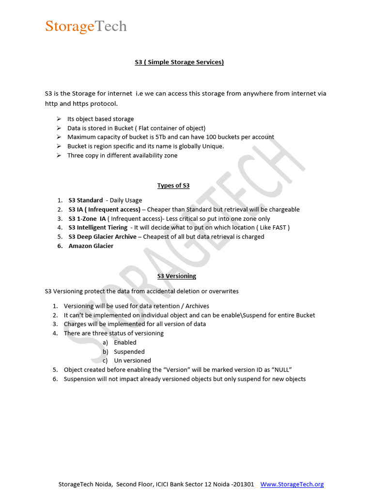 AWS S3 Theory & Lab | PDF | Computer Data | Information Technology