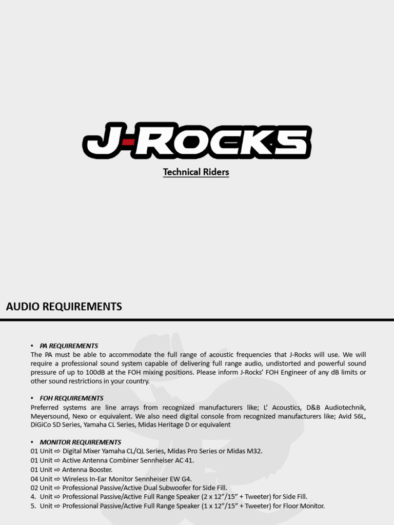 TECH RIDERS 2024 - JROCK | Download Free PDF | Musical Instruments ...