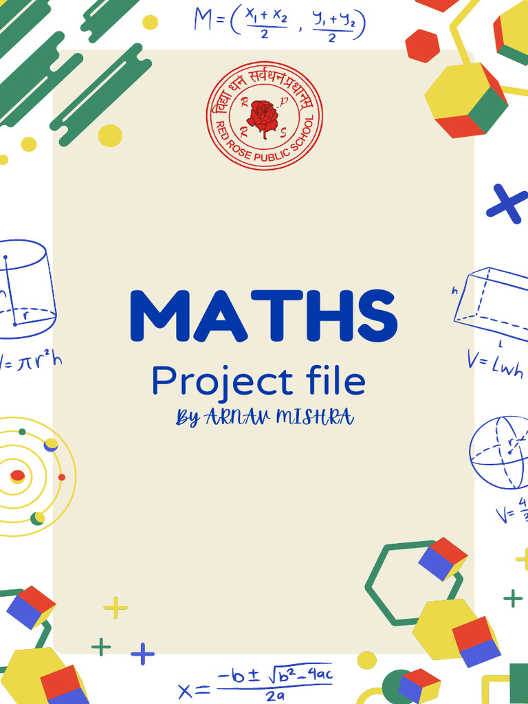 Blue Yellow Geometric Abstract Math Page Border | PDF