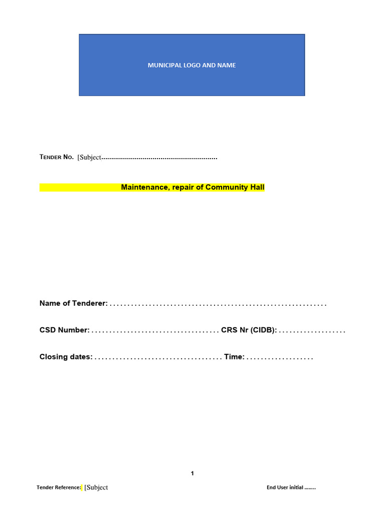 Sample Tender Document Contractors Feb 2022 | PDF | Joint Venture ...