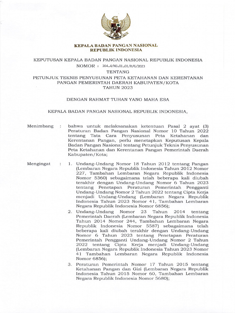 SK Juknis FSVA Kabupaten 2023-2 | PDF