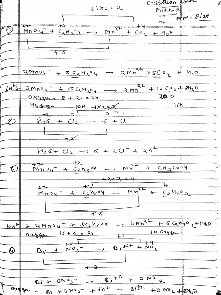 Redoxy Reaction Example | PDF