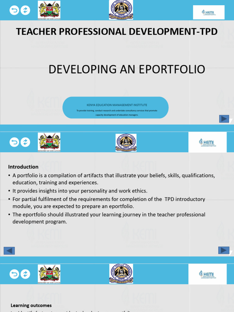 Developing An Eportfolio-Final | PDF | Learning | Teachers