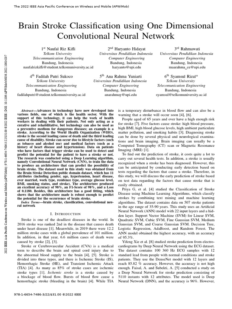 naufal-riz-kifli-brain-stroke-classification-using-one | PDF | Artificial Neural Network ...