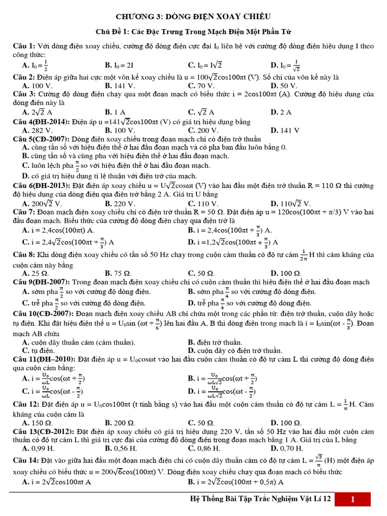 Chuong Iii Dien Xoay Chieu Ban in | PDF