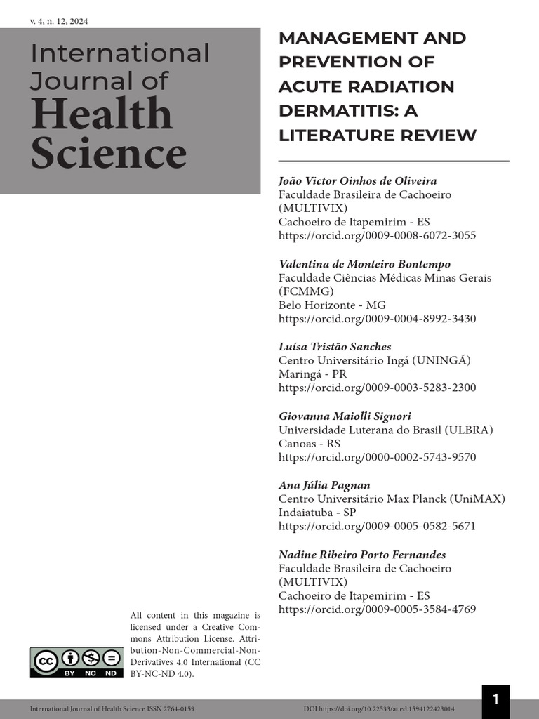 Management of Acute Radiation Dermatitis | PDF | Radiation Therapy | Cancer