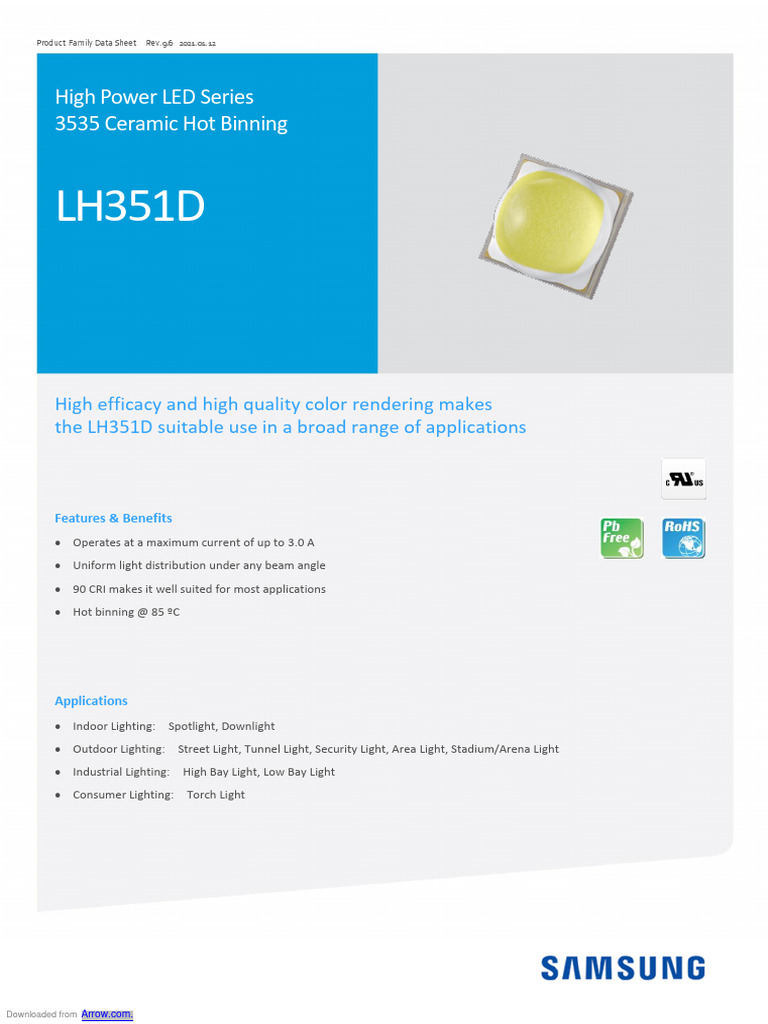 LH351D High Power LED Data Sheet | PDF